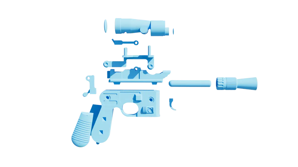 Luke Skywalker Blaster DL-44 - Free 3D Print Model - MakerWorld