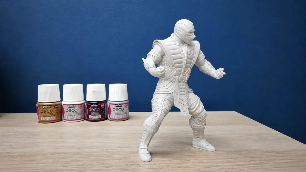 Figurine de guerrier inspirée de Sub-Zero | Fan Art MK - Modèle d ...