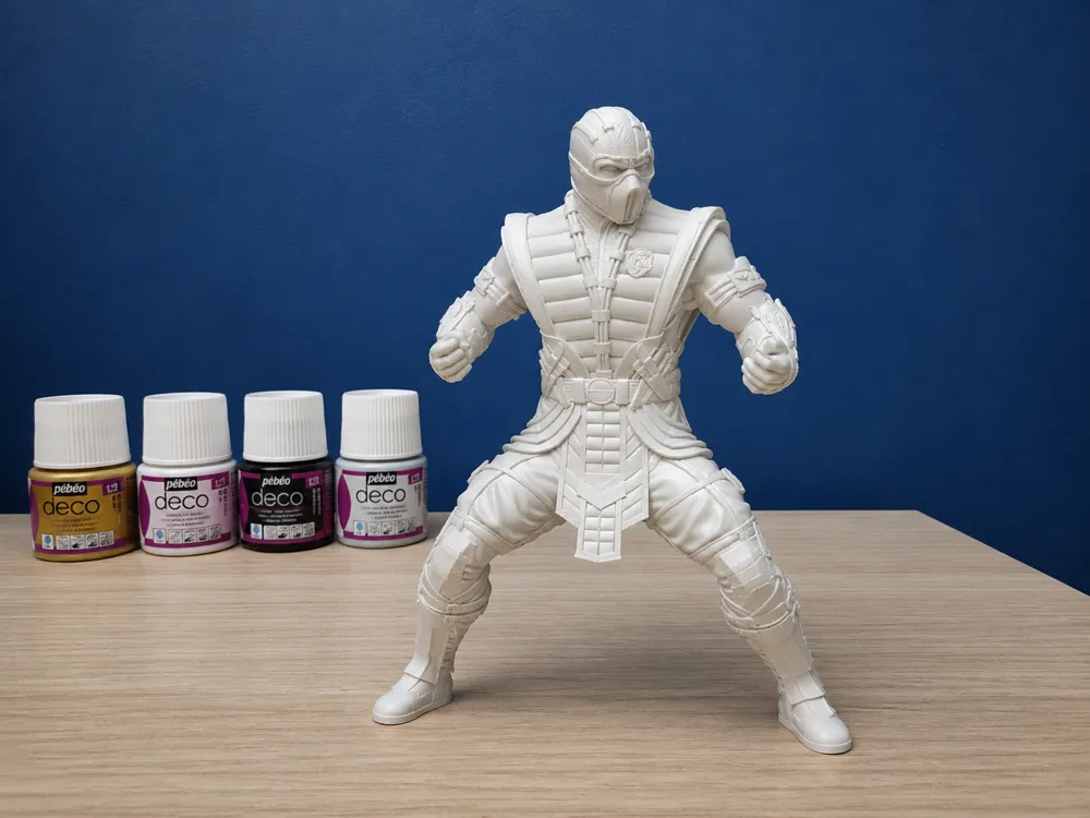 Figurine de guerrier inspirée de Sub-Zero | Fan Art MK - Modèle d ...