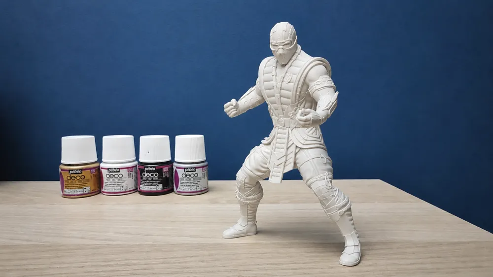 Figurine de guerrier inspirée de Sub-Zero | Fan Art MK - Modèle d ...
