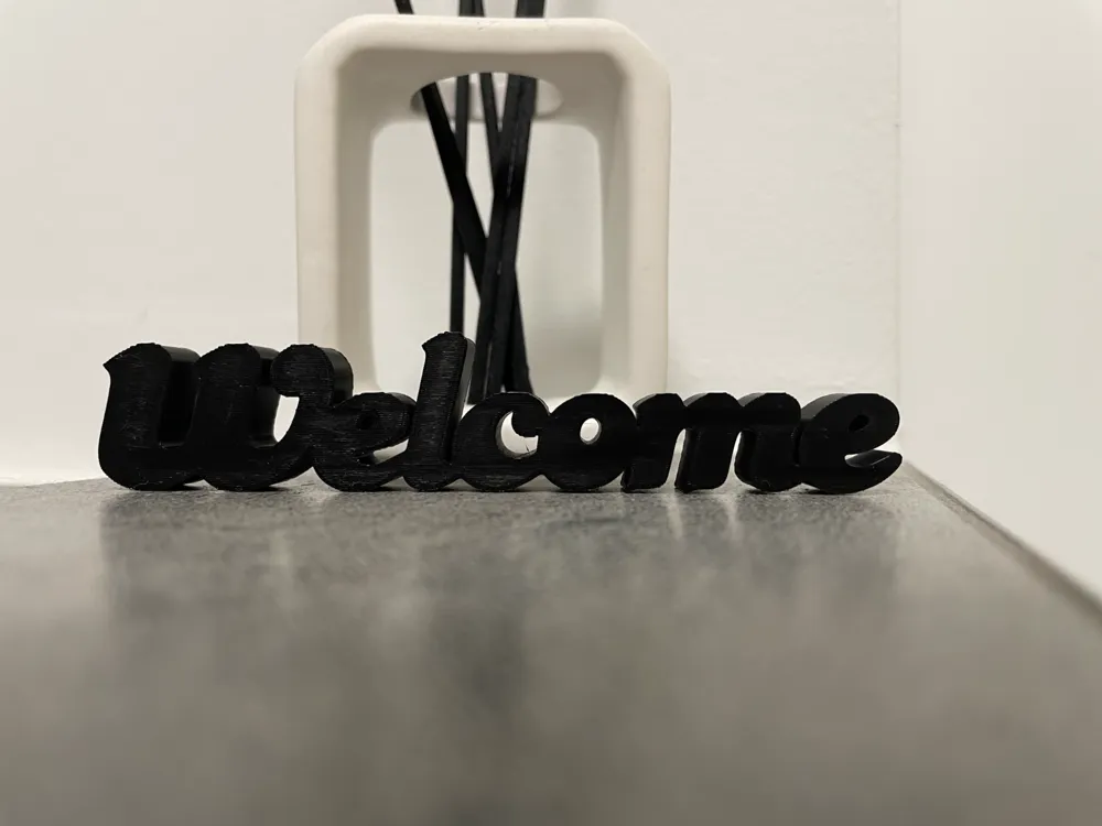 welcome sign Welcome Sign Decorative Stand by korschi MakerWorld ...