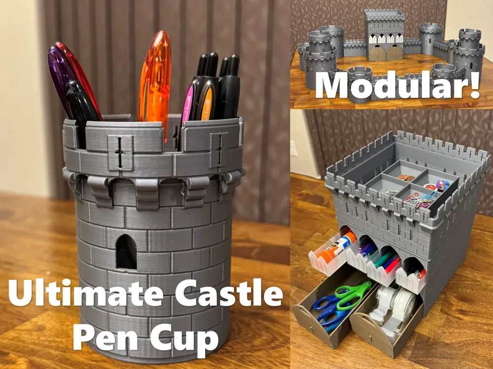 Ultimate Castle Pen Cup Collection by krayt dragon MakerWorld: Download ...