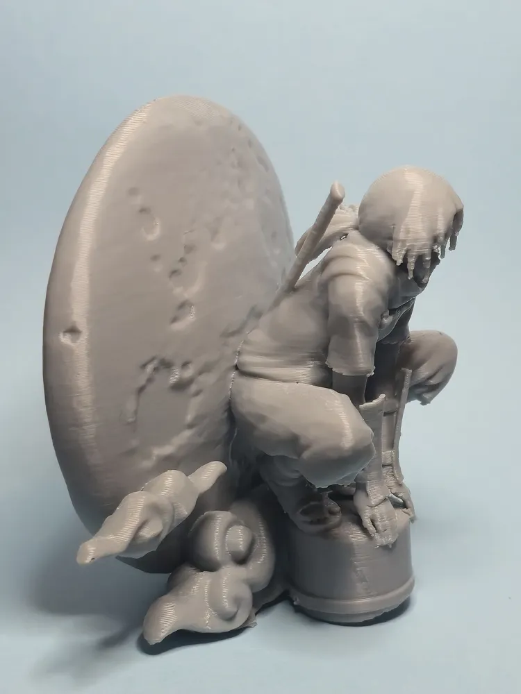 Naruto crouching infront of a moon - Anime - Free 3D Print Model ...