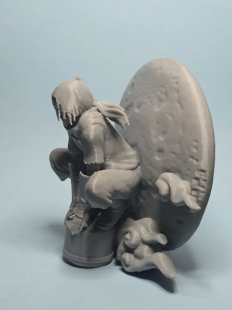 Naruto crouching infront of a moon - Anime - Free 3D Print Model ...