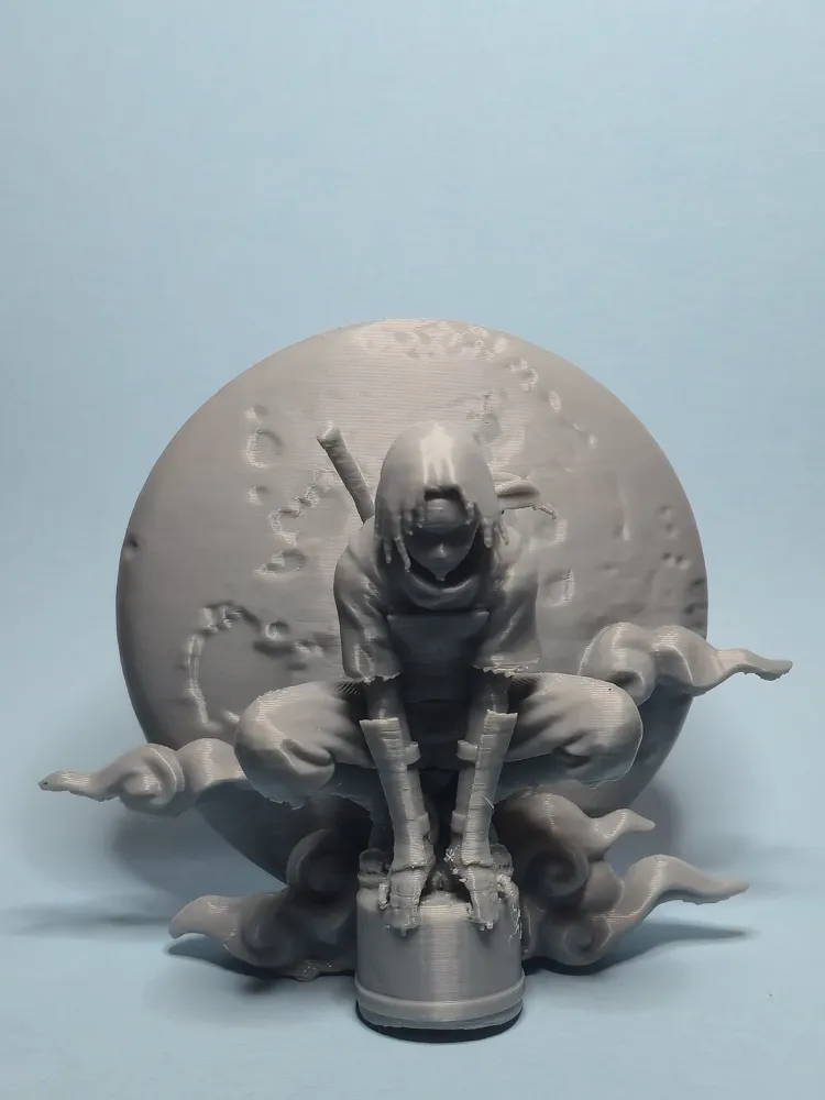 Naruto crouching infront of a moon - Anime - Free 3D Print Model ...