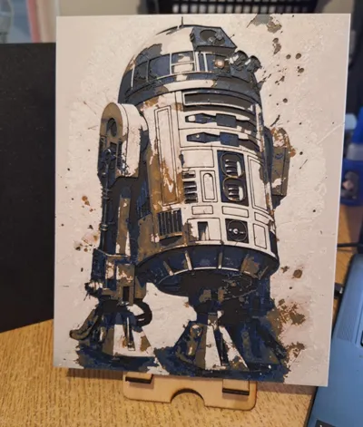Star wars R2d2 - Hueforge - 4 colours by 3dGlow - MakerWorld