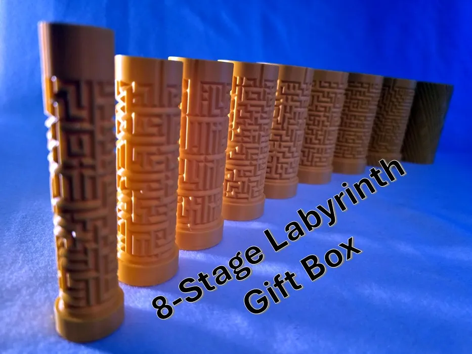 Maze Gift Tubes – 8-Stage Labyrinth Gift Box - Free 3D Print Model ...