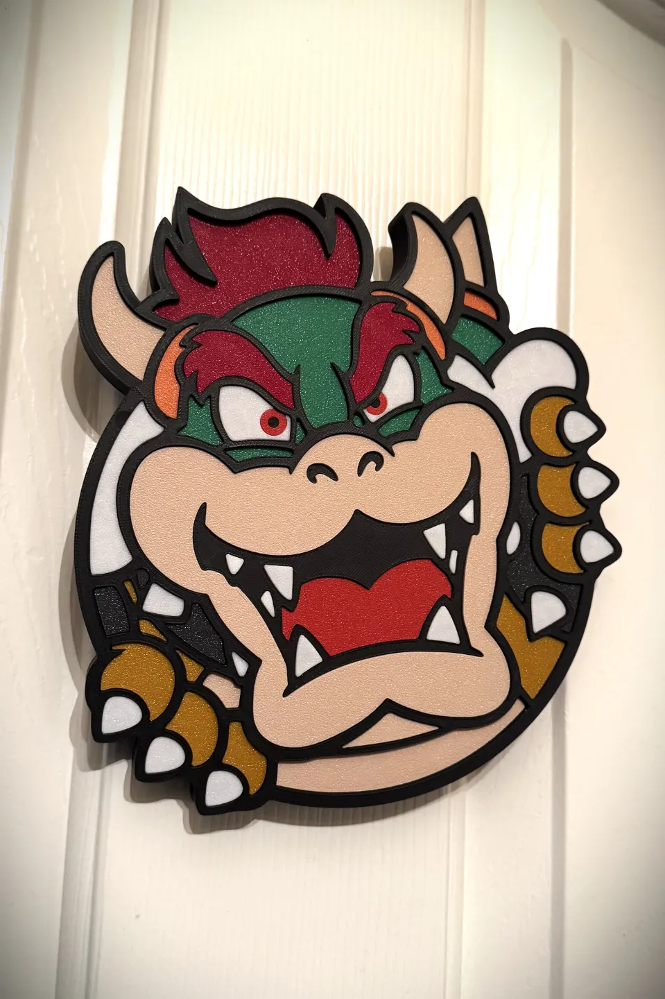 Bowser (NO AMS) Wall Art - Free 3D Print Model - MakerWorld