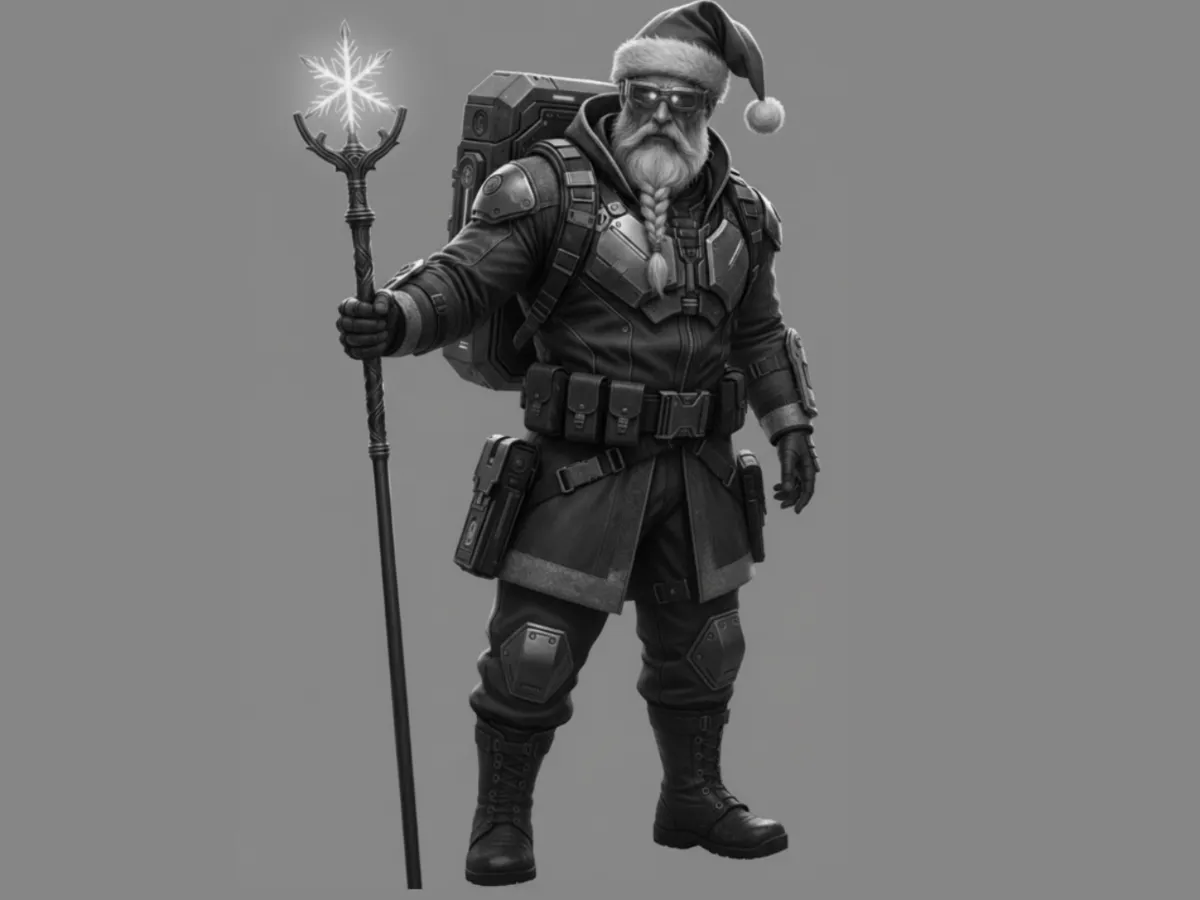 Tactical Santa with Staff by MR2305 MakerWorld: Download Free 3D Models