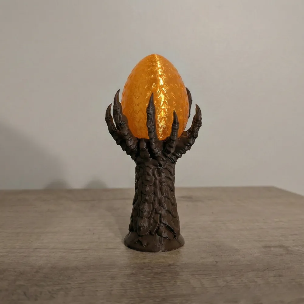 Dragon Claw Torch with Glowing Egg - Free 3D Print Model - MakerWorld