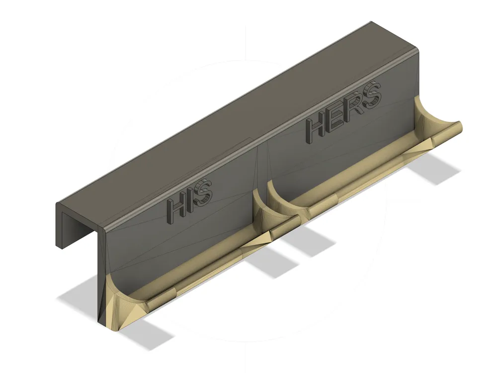 Gillette His and Hers Holder for Shower - Free 3D Print Model - MakerWorld