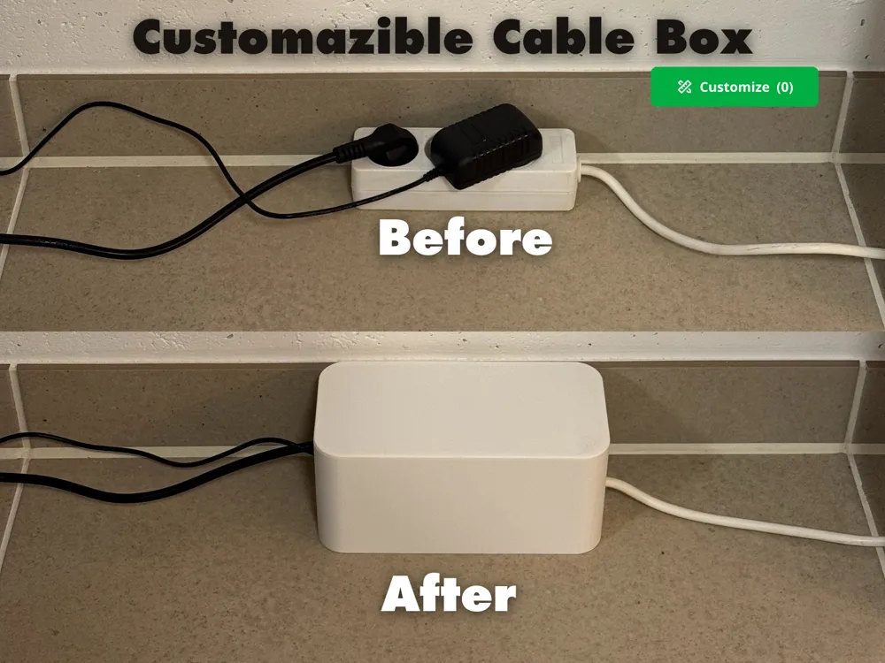 Universal Cable Box | Fully Customizable - Free 3D Print Model - MakerWorld