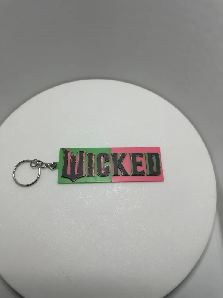 WICKED Keychain - Free 3D Print Model - MakerWorld