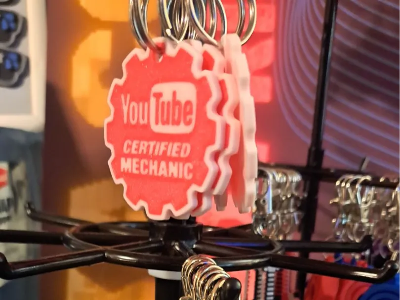 Youtube Certified Mechanic Keychain by SKooPS - MakerWorld