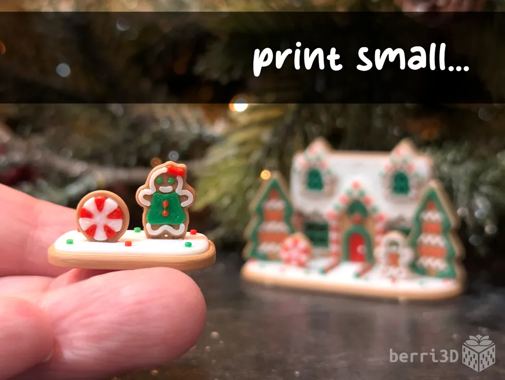 Mini pepparkakshus kitkort *UPPDATERAT* - Gratis 3D utskrifts modell ...