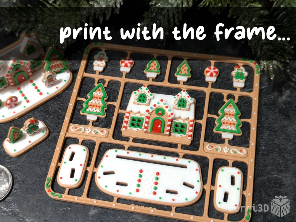 Mini pepparkakshus kitkort *UPPDATERAT* - Gratis 3D utskrifts modell ...