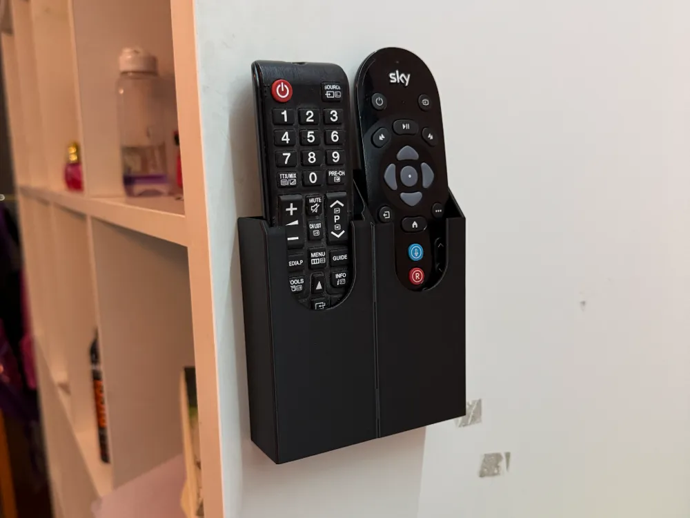 Wall-mounted Sky and Samsung remote control holder by 35Enrico - MakerWorld