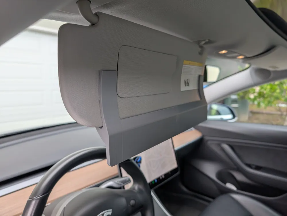 Tesla Model 3 Sun Visor Extender by Kevlar_777_ MakerWorld: Download ...