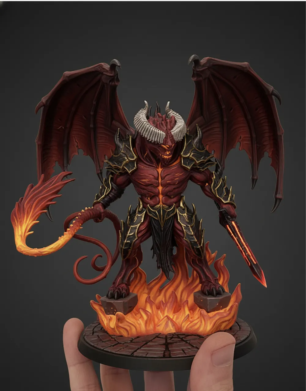 Fire Demon Balrog: Epic Boss Monster. High Quality - Free 3D Print ...