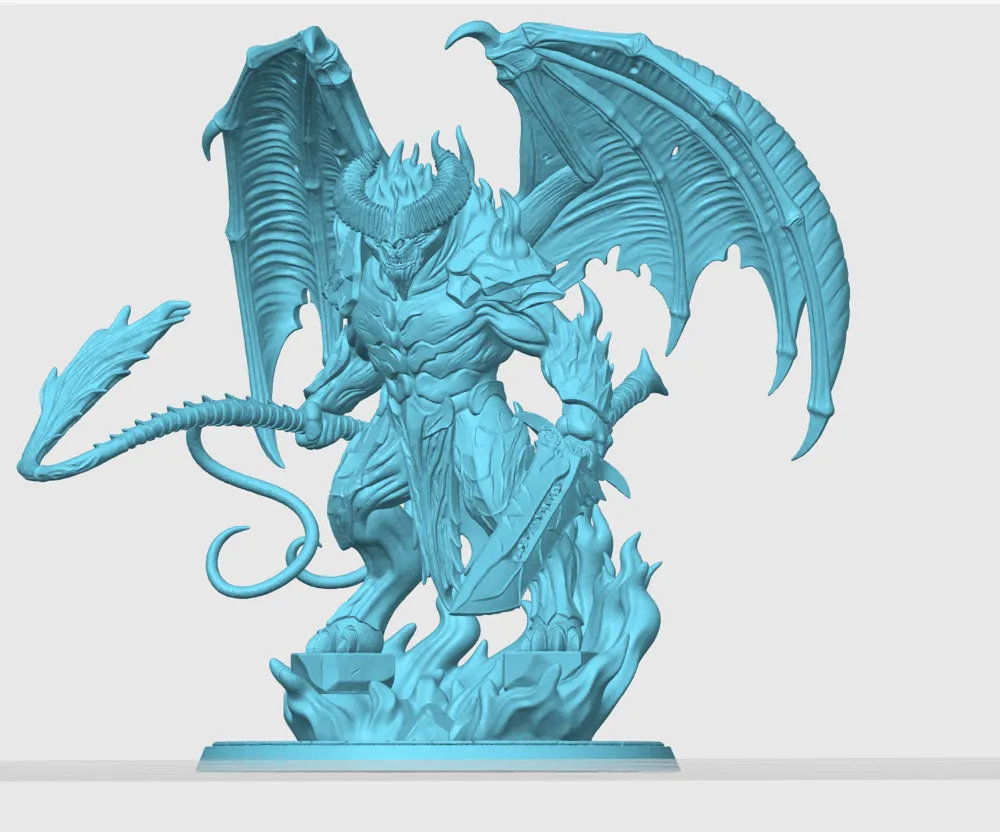 Fire Demon Balrog: Epic Boss Monster. High Quality - Free 3D Print ...