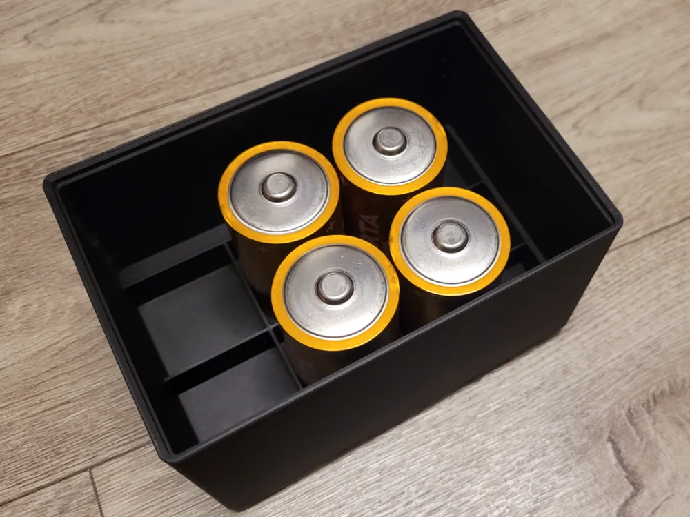 Gridfinity 3x2 Battery box D cell and 9V stackable by Trycer MakerWorld: Download Free 3D Models
