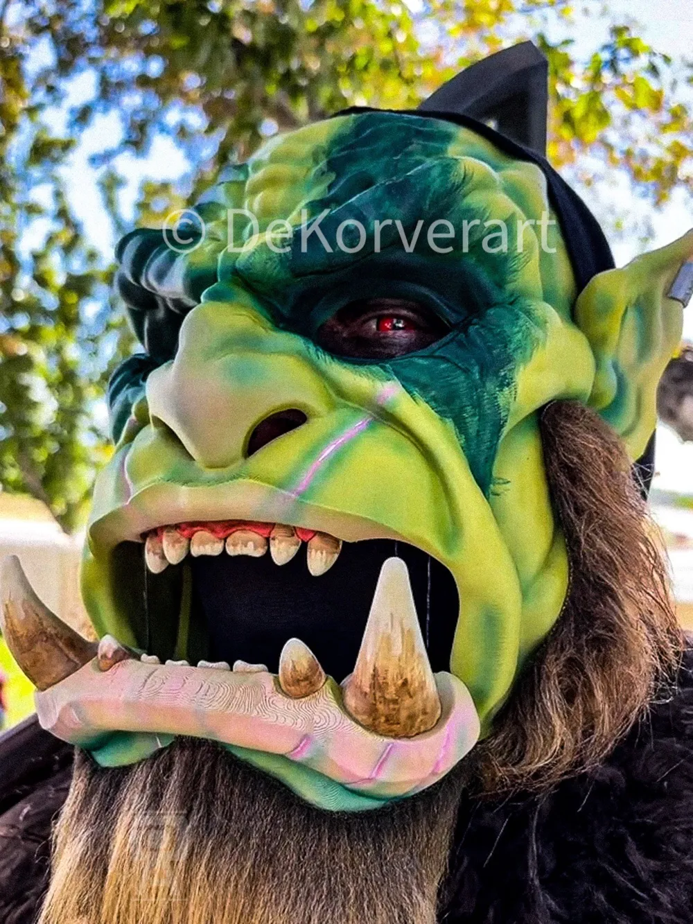 Orc Mask with Movable Jaw - Free 3D Print Model - MakerWorld