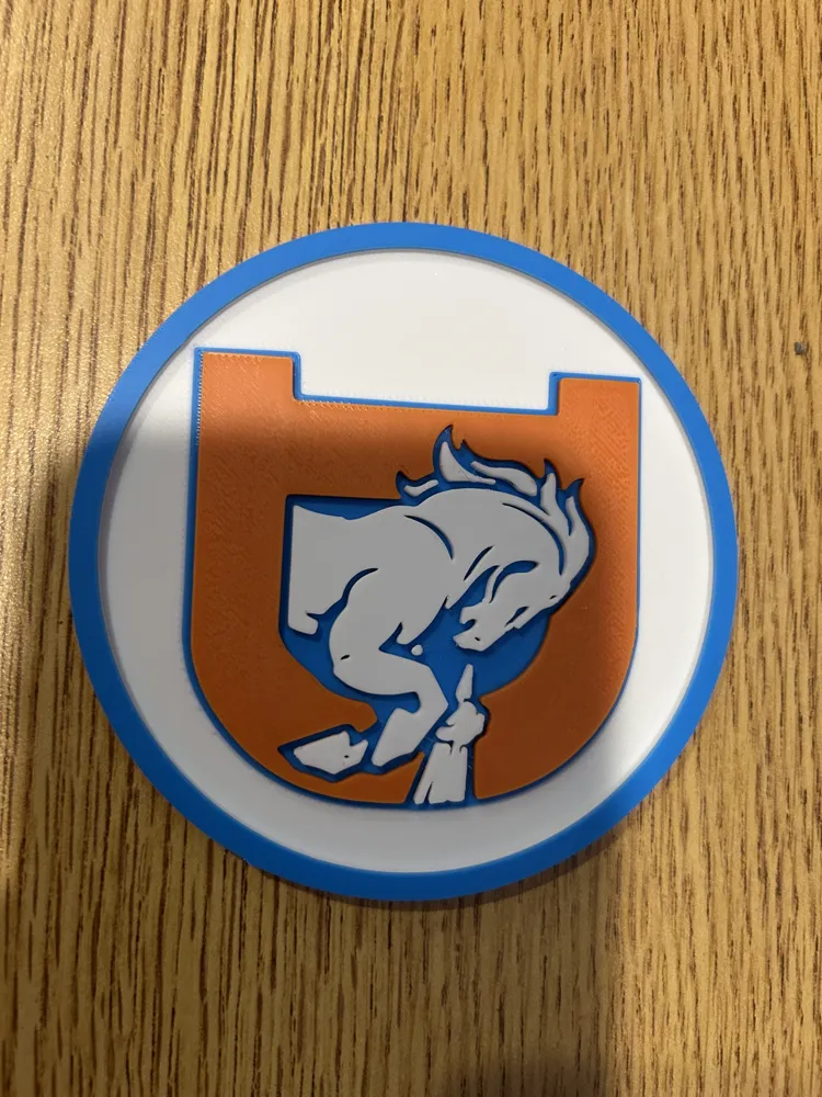 Denver Broncos Coaster 1970-96 Logo by ozzyrules MakerWorld: Download ...