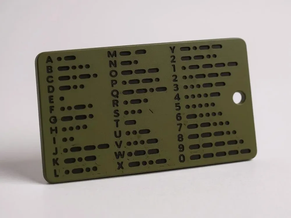 Morse Code Wallet Cheat Sheet - Credit Card Size - Free 3D Print Model ...