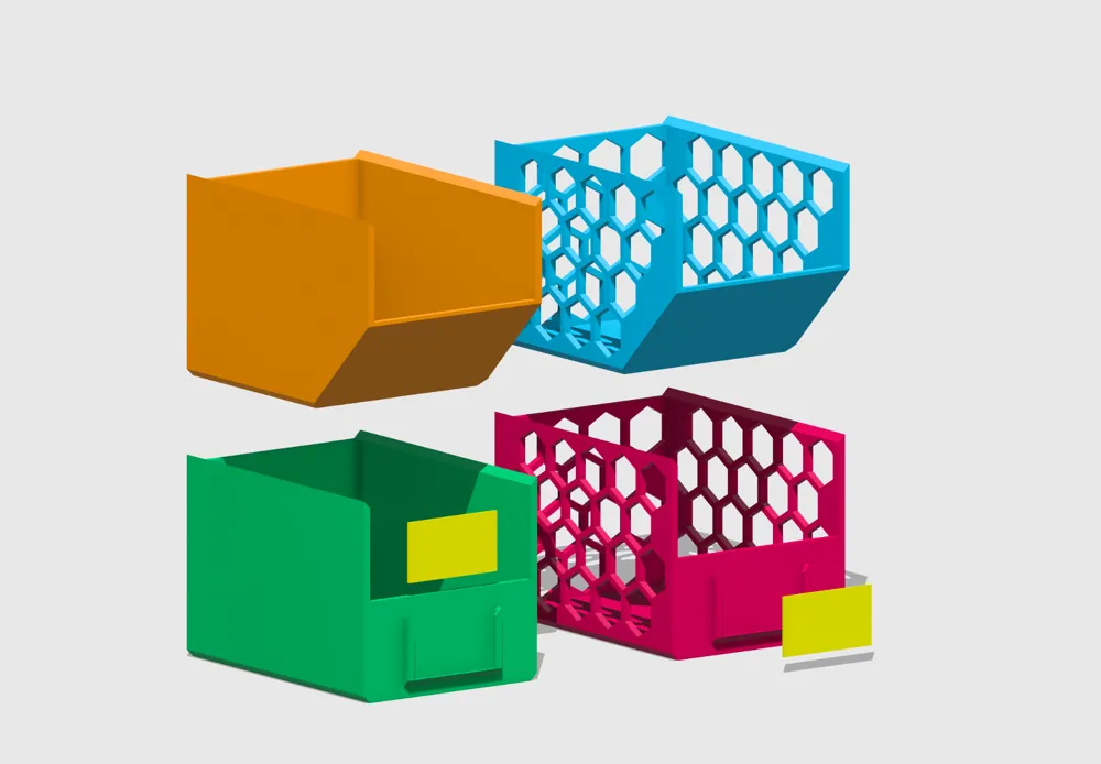 Stackable Slatwall storage bin and organizer by StarPlayer MakerWorld ...
