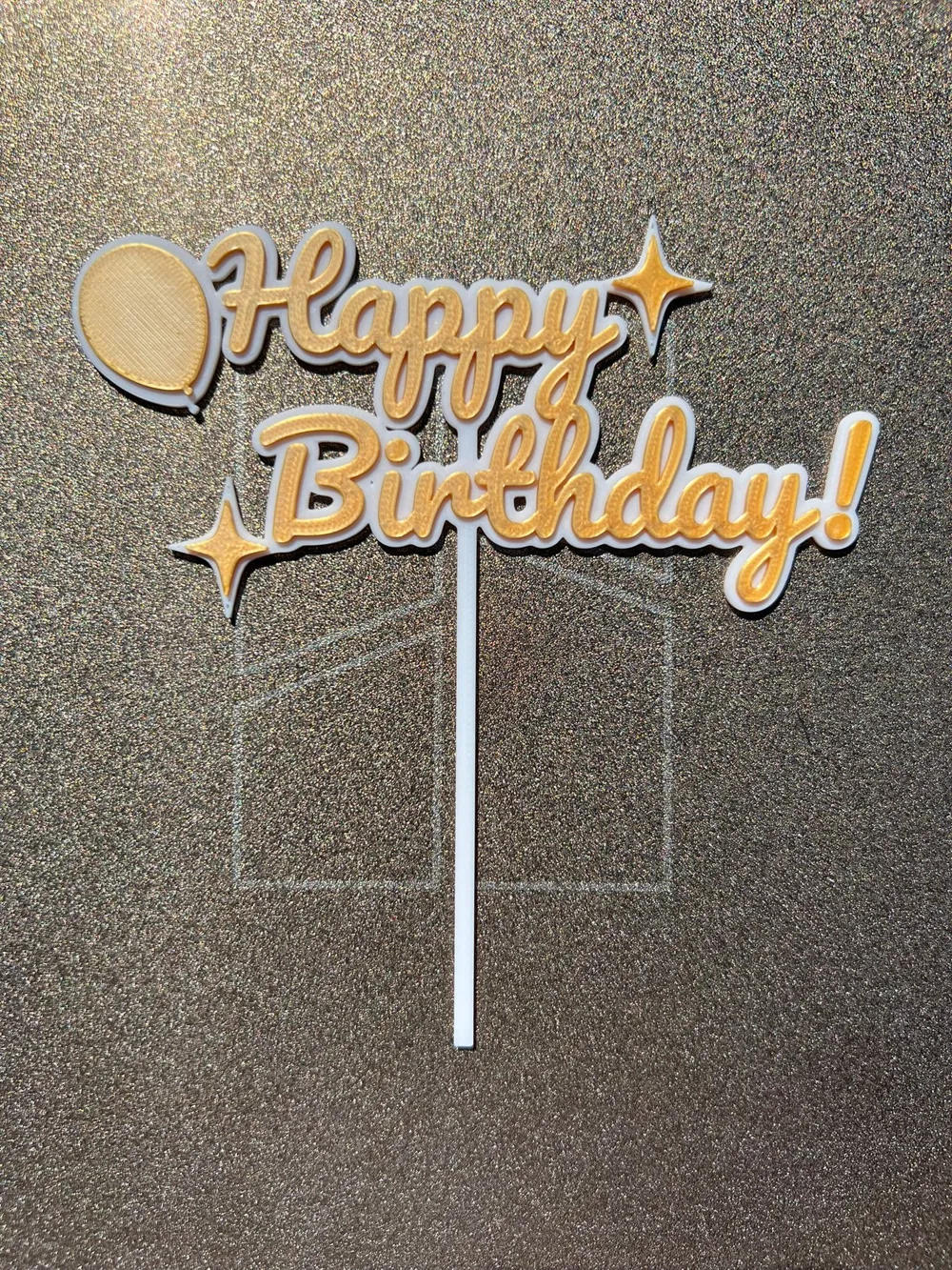 Happy Birthday Cake Topper |Happy Birthday|Topper - Free 3D Print Model ...