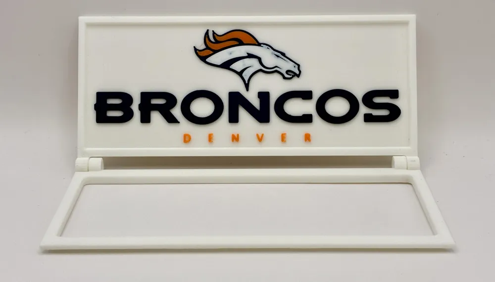 Lid- Denver Broncos NFL football toolbox desk - Free 3D Print Model ...