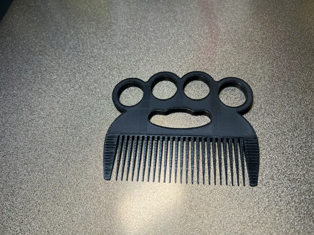 Knuckle Duster Beard Comb by JZA3D. - MakerWorld