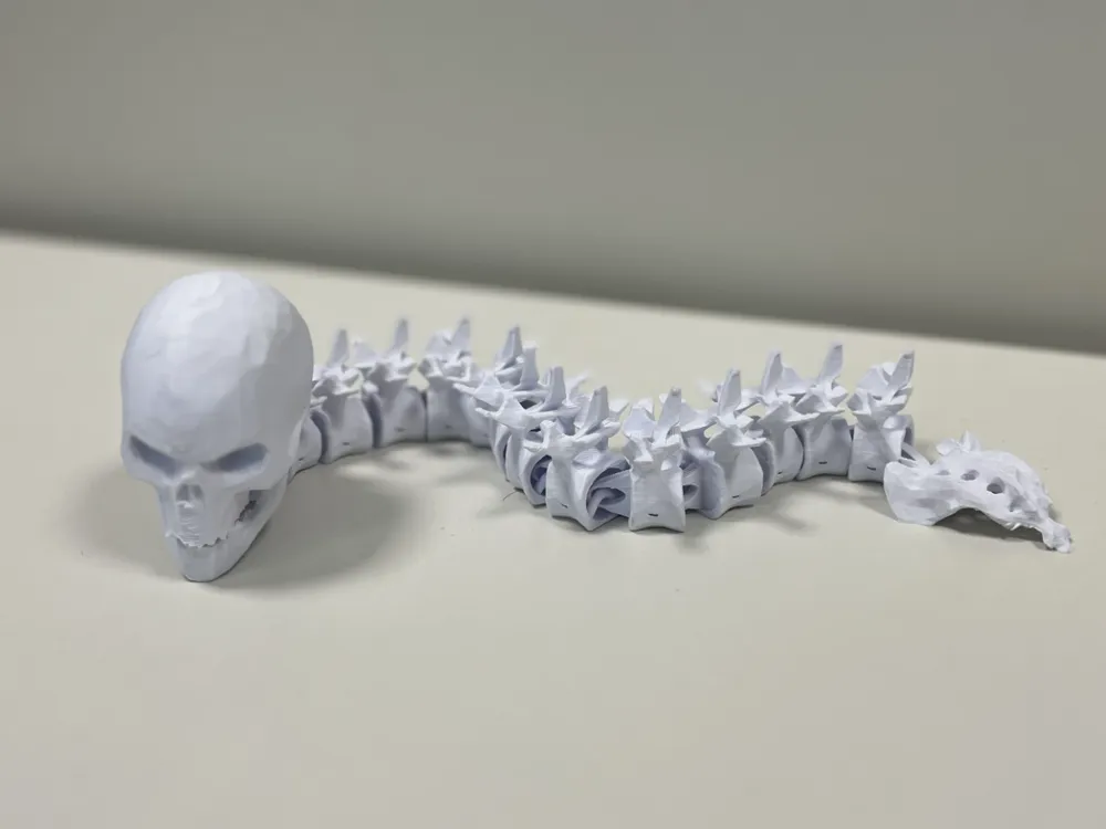 Articulated Halloween Spine and Skull - Free 3D Print Model - MakerWorld