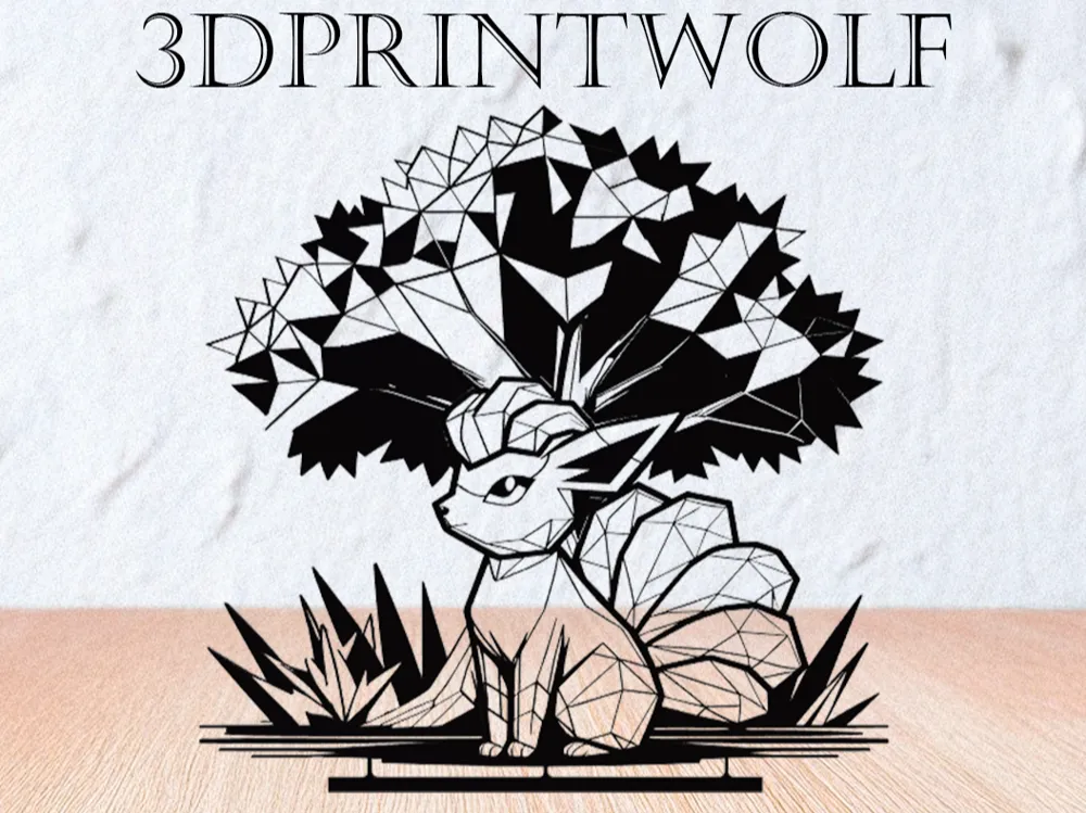 Geometric Low Poly Vulpix V.3 by 3DPrintWolf - MakerWorld