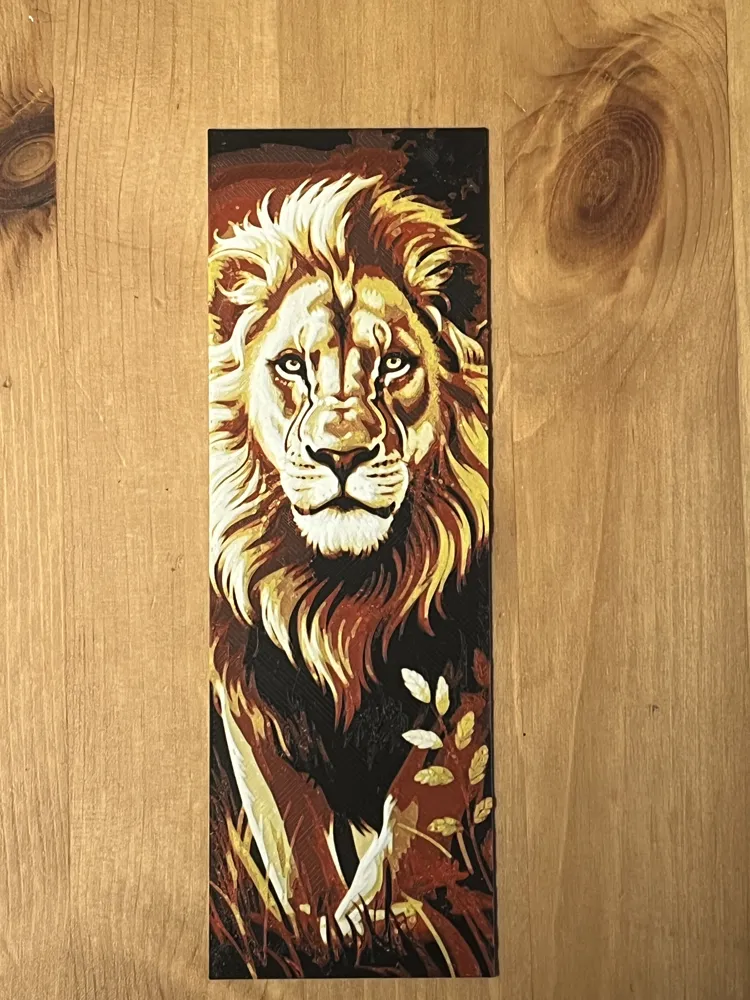 lion bookmark - Free 3D Print Model - MakerWorld