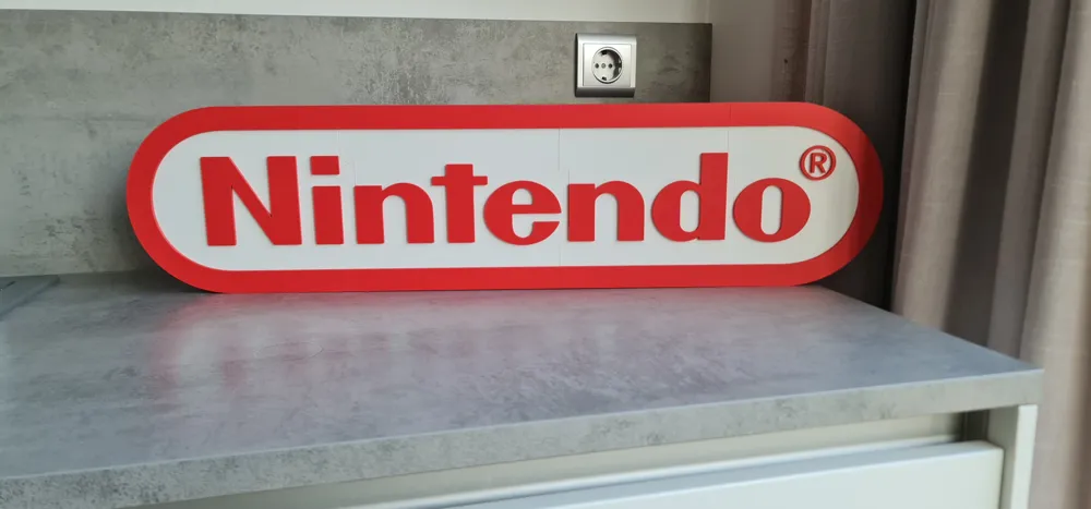 XXL Nintendo logo / sign by Lendehaas MakerWorld: Download Free 3D Models
