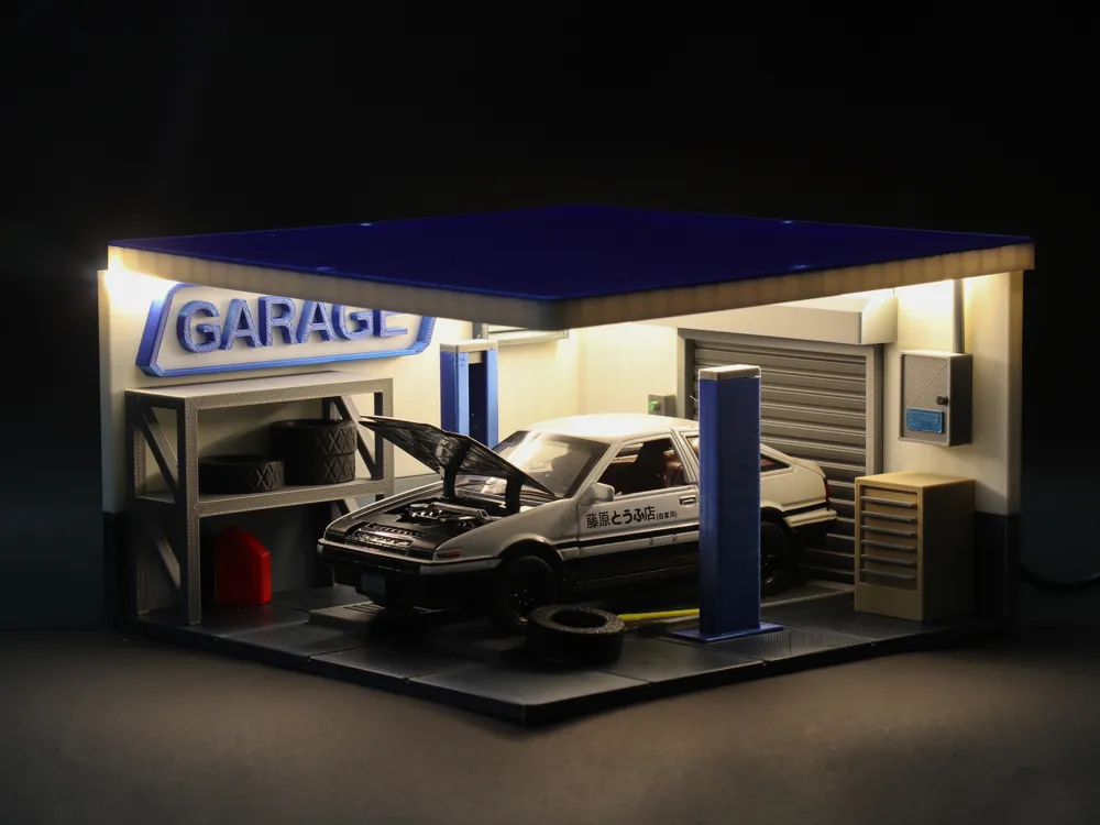 Mini garage (pre-plated, multiple sizes) - Free 3D Print Model - MakerWorld