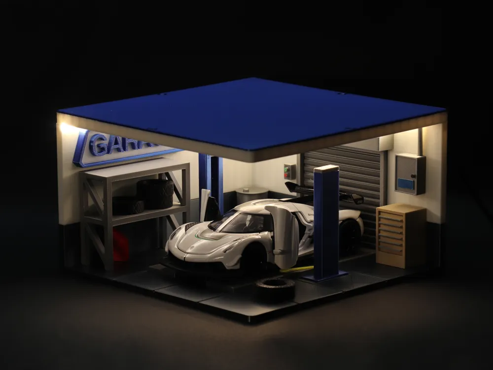 Mini garage (pre-plated, multiple sizes) by 虾七八想 MakerWorld: Download ...