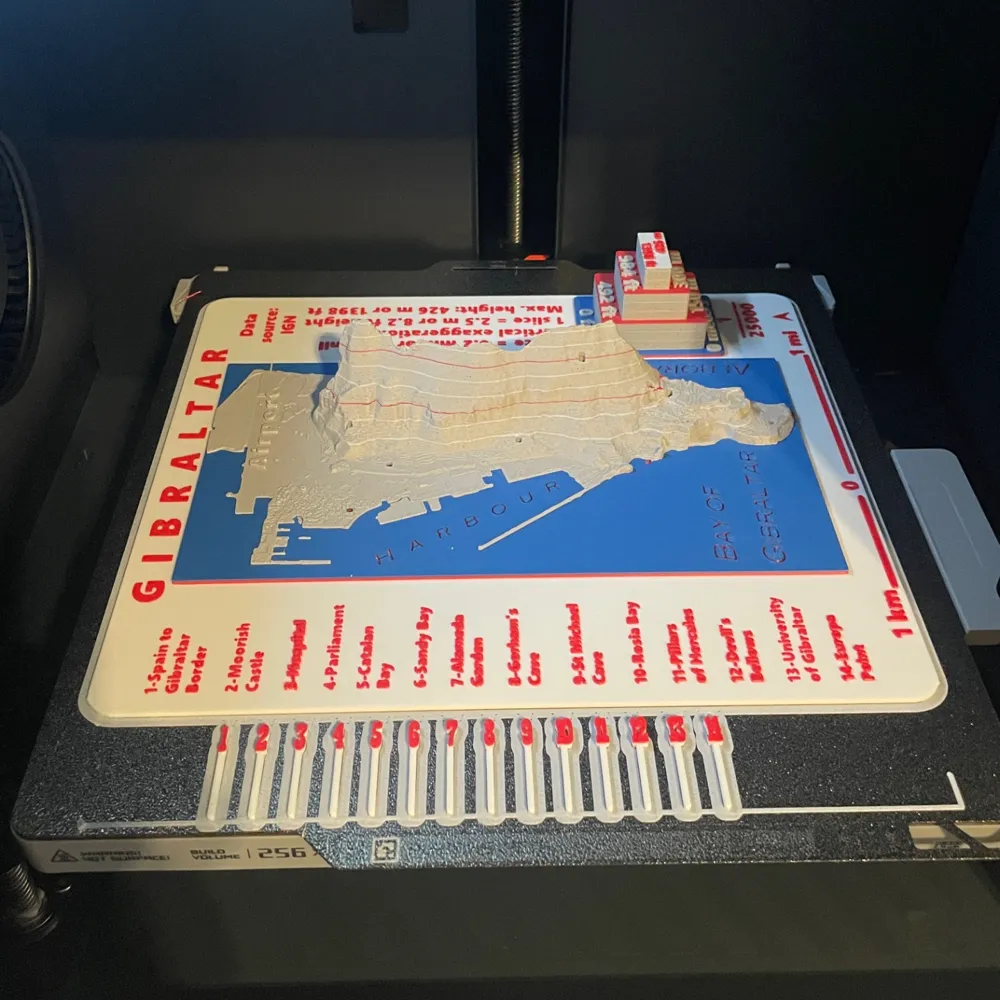 Relief map of Gibraltar by Dr. Padró - MakerWorld