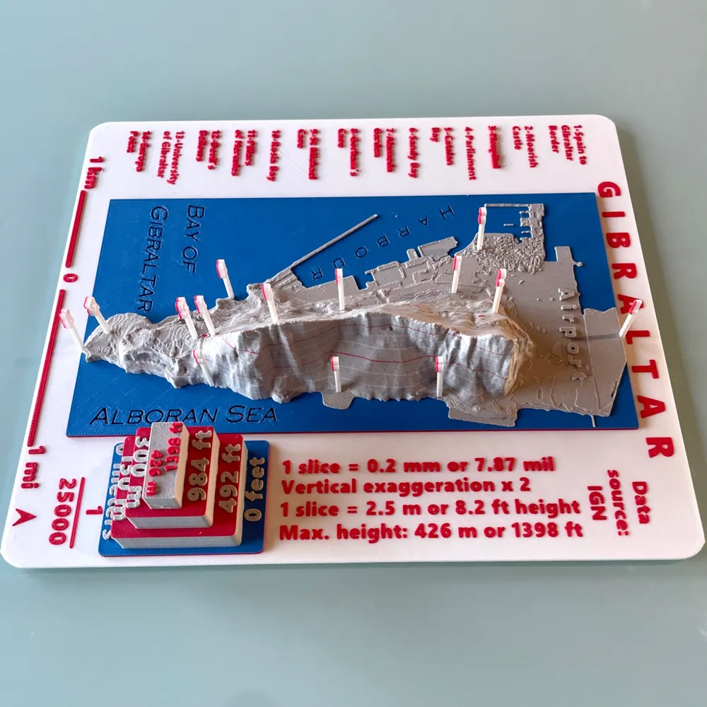 Relief map of Gibraltar by Dr. Padró - MakerWorld