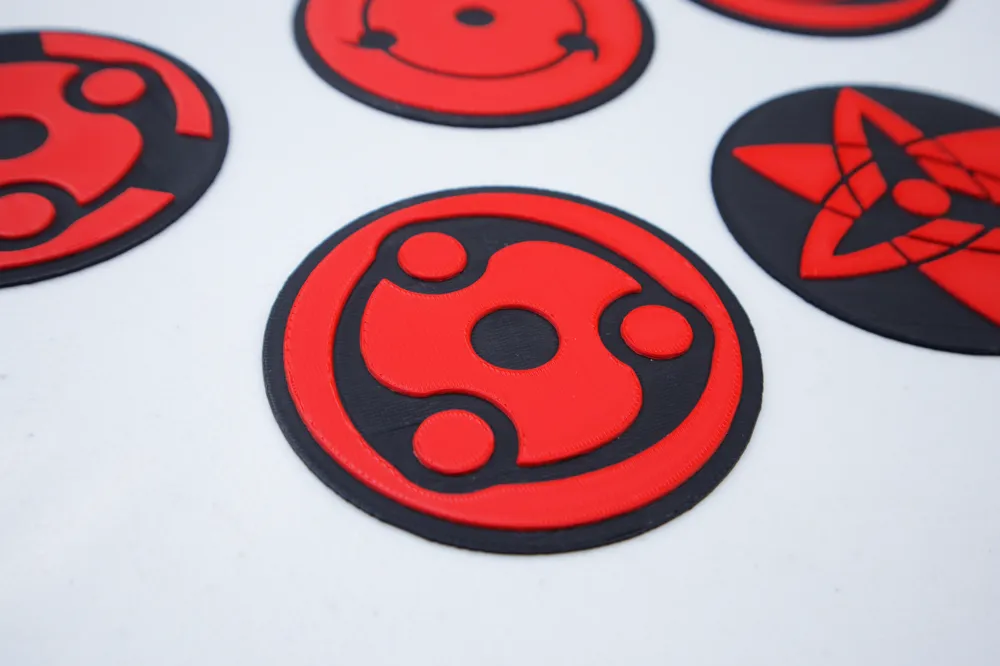 Naruto Sharingan Coasters | 10 Units by 3D Manga Panels MakerWorld ...
