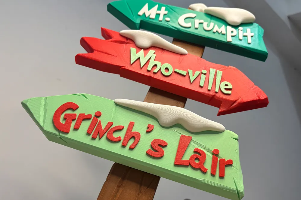 Whoville Signpost - Free 3D Print Model - MakerWorld