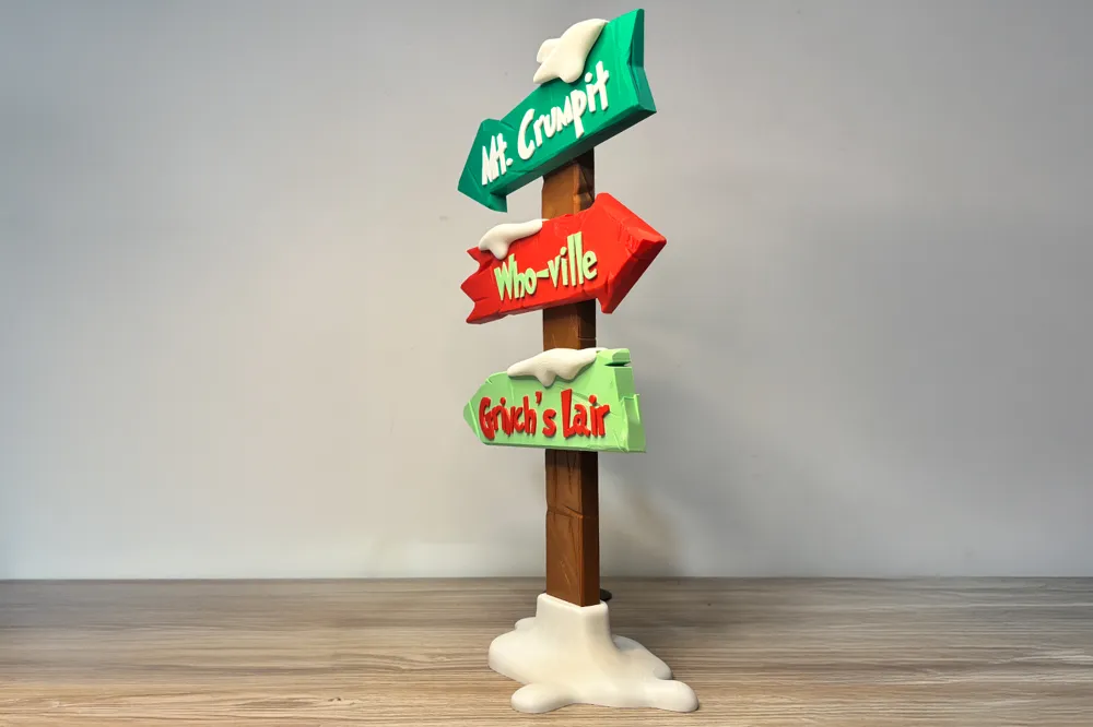 Whoville Signpost - Free 3D Print Model - MakerWorld