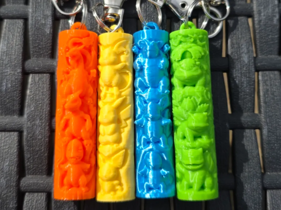 pokemon totem pole keyrings - Free 3D Print Model - MakerWorld