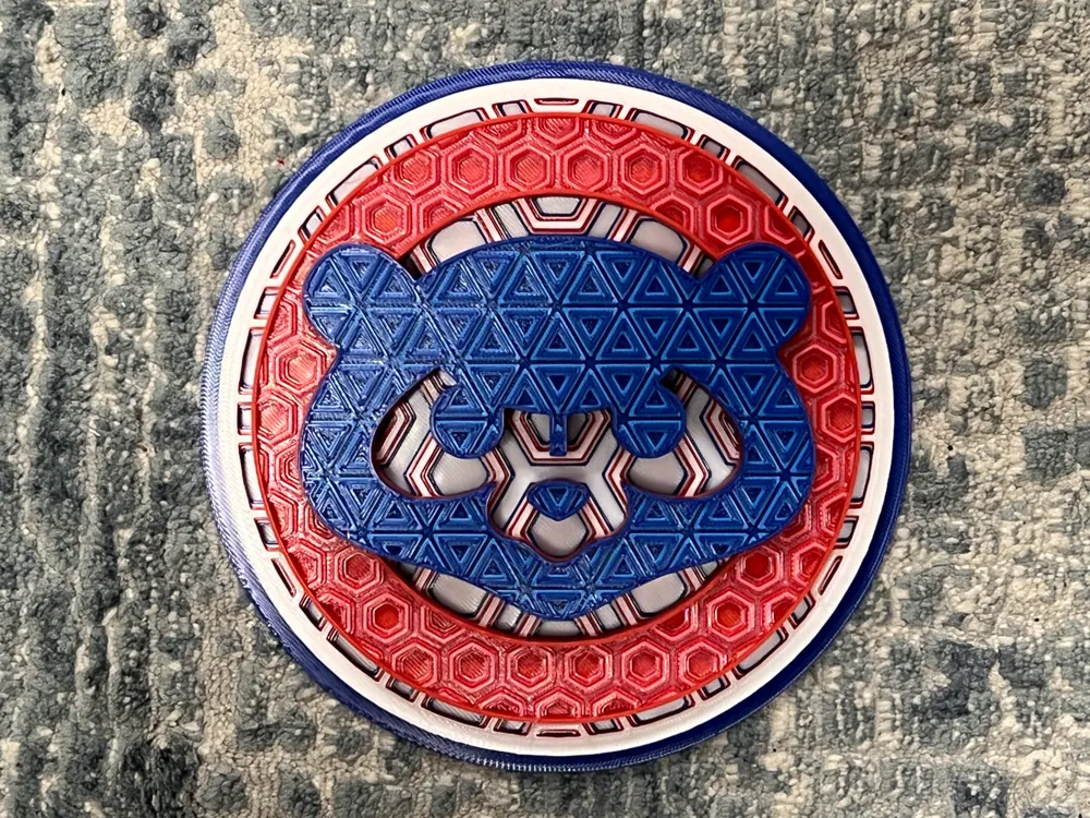Chicago Cubs 1979-93 Cubby Bear Dimensional Mosaic by Richie Rich ...