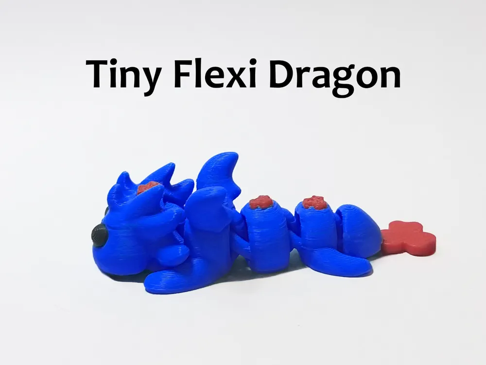Mini Flexi Dragon by LuxerArkMakerWorld: Download Free 3D Models