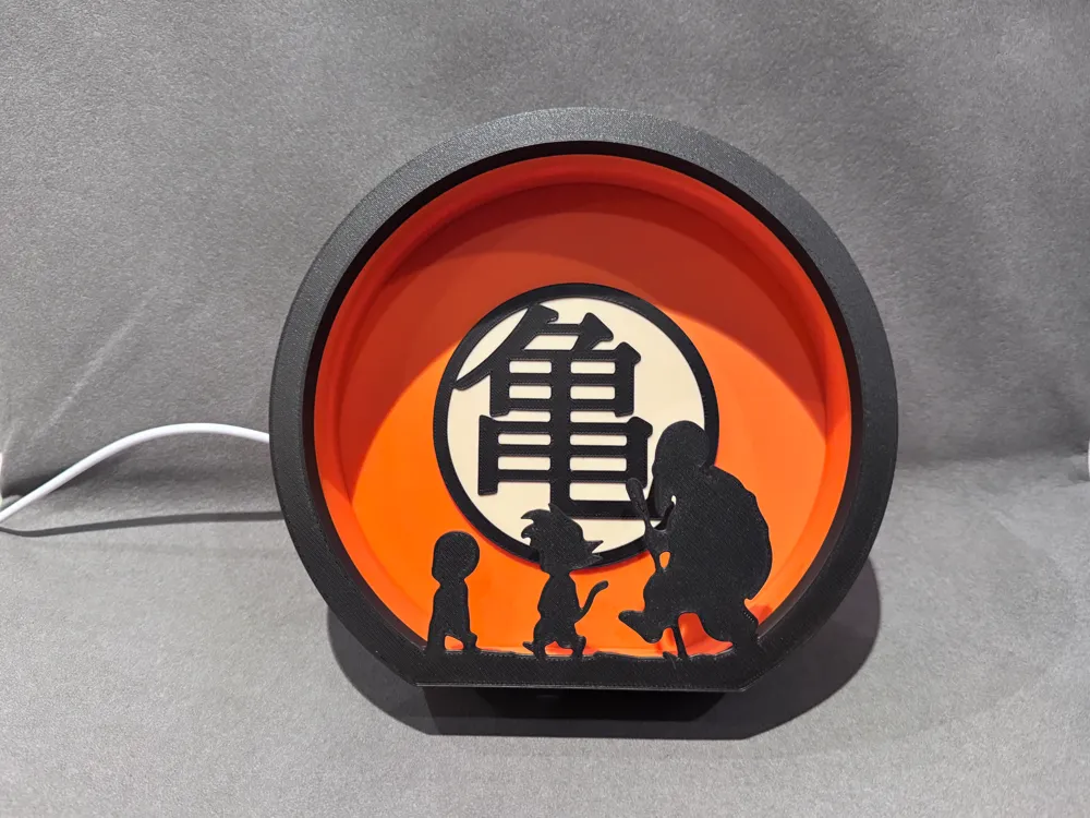 Son Goku Krilin Master Roshi night lamp - Free 3D Print Model - MakerWorld