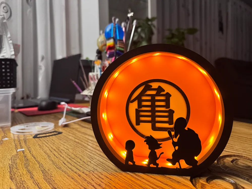 Son Goku Krilin Master Roshi night lamp - Free 3D Print Model - MakerWorld