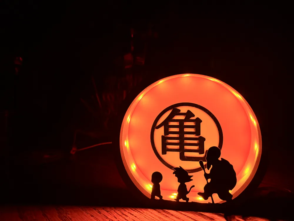 Son Goku Krilin Master Roshi night lamp - Free 3D Print Model - MakerWorld
