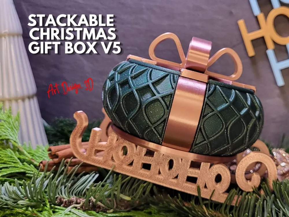 Stackable Christmas Present Box V5+Santa´s Sled V2 by Art Design. 3D ...